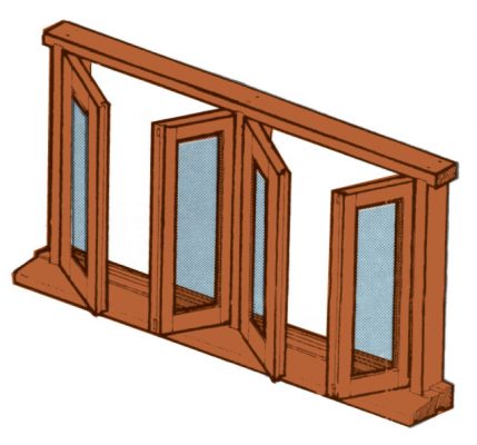 4 Sash casement windows with mullion - Sydney Woodworkers